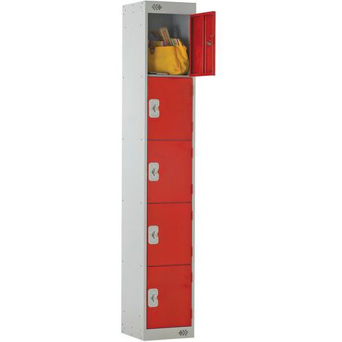 Metal Storage Lockers - 5 Cabinets - Nestable - Anti-Bacterial Coat ...