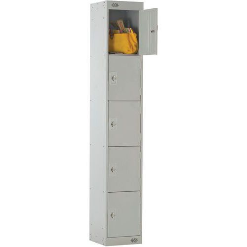 Metal Storage Lockers - 5 Cabinets - Nestable - Anti-Bacterial Coat ...