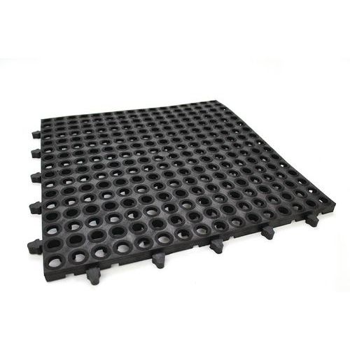 Rubber Matting Tiles with Drainage Holes - Manutan UK