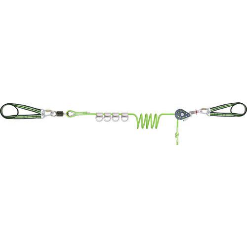 Cross Line temporary lifeline - 25 m - 4 people - Kratos Safety ...