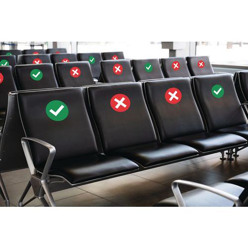 Social Distancing Seat Markers for Safe Seating & Workplace Compliance ...