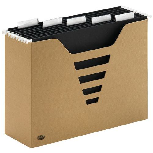 Kraft box file with 5 suspension files - Manutan.co.uk