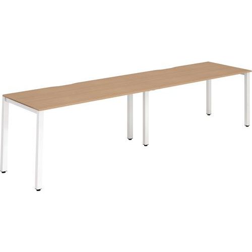 White Frame Office Bench Desking | Modern Office Desks | Manutan UK