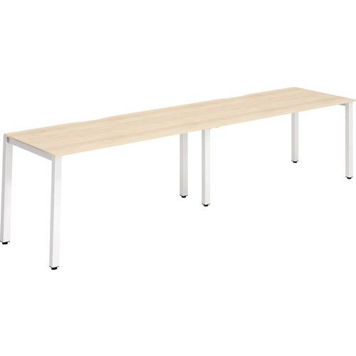 White Frame Office Bench Desk - Manutan.co.uk