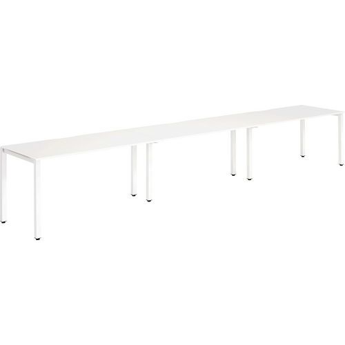 White Frame Office Bench Desking | Modern Office Desks | Manutan UK