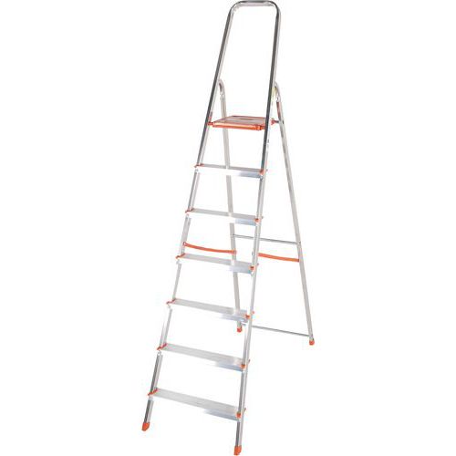 Aluminium Platform Step Ladder | Light Duty | 3-8 Steps | Manutan UK