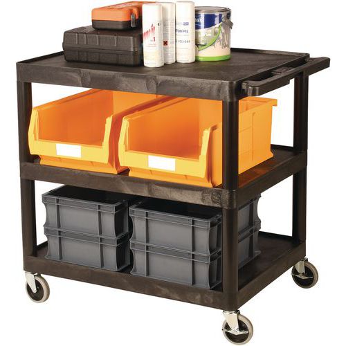 Large Industrial Plastic Tray Trolley - Manutan.co.uk