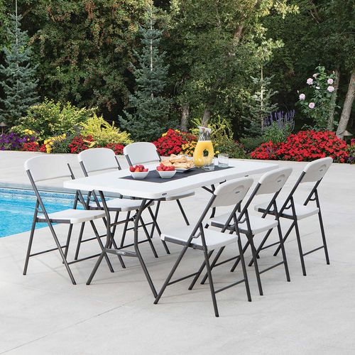 Lifetime rectangular table with case | Manutan UK