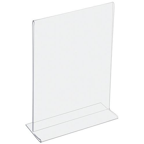 Straight T-shaped transparent table display stand - Manutan Expert ...