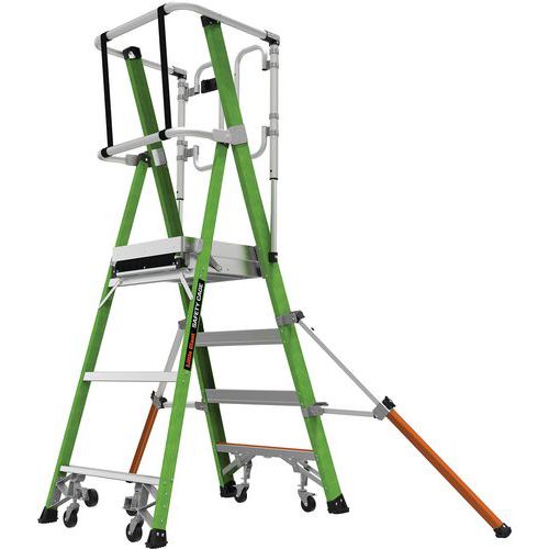 Fibreglass Step Ladder - 2 To 10 Rungs - Little Giant Safety Cage ...