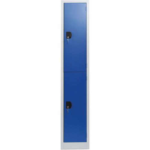 Tall Metal Storage Lockers - 2 Cabinets - Nestable - 1800mm High ...