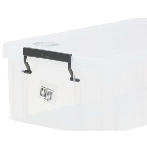 5.8L Plastic Storage Box with Clip Lock Lid - Clear - Manutan Expert ...